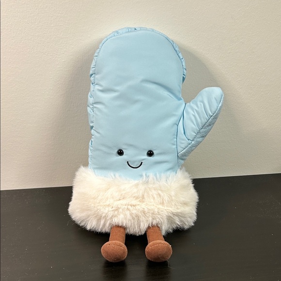 Jellycat | Toys | Jellycat Cute Blue Mitten Plush With Fur Trim | Poshmark